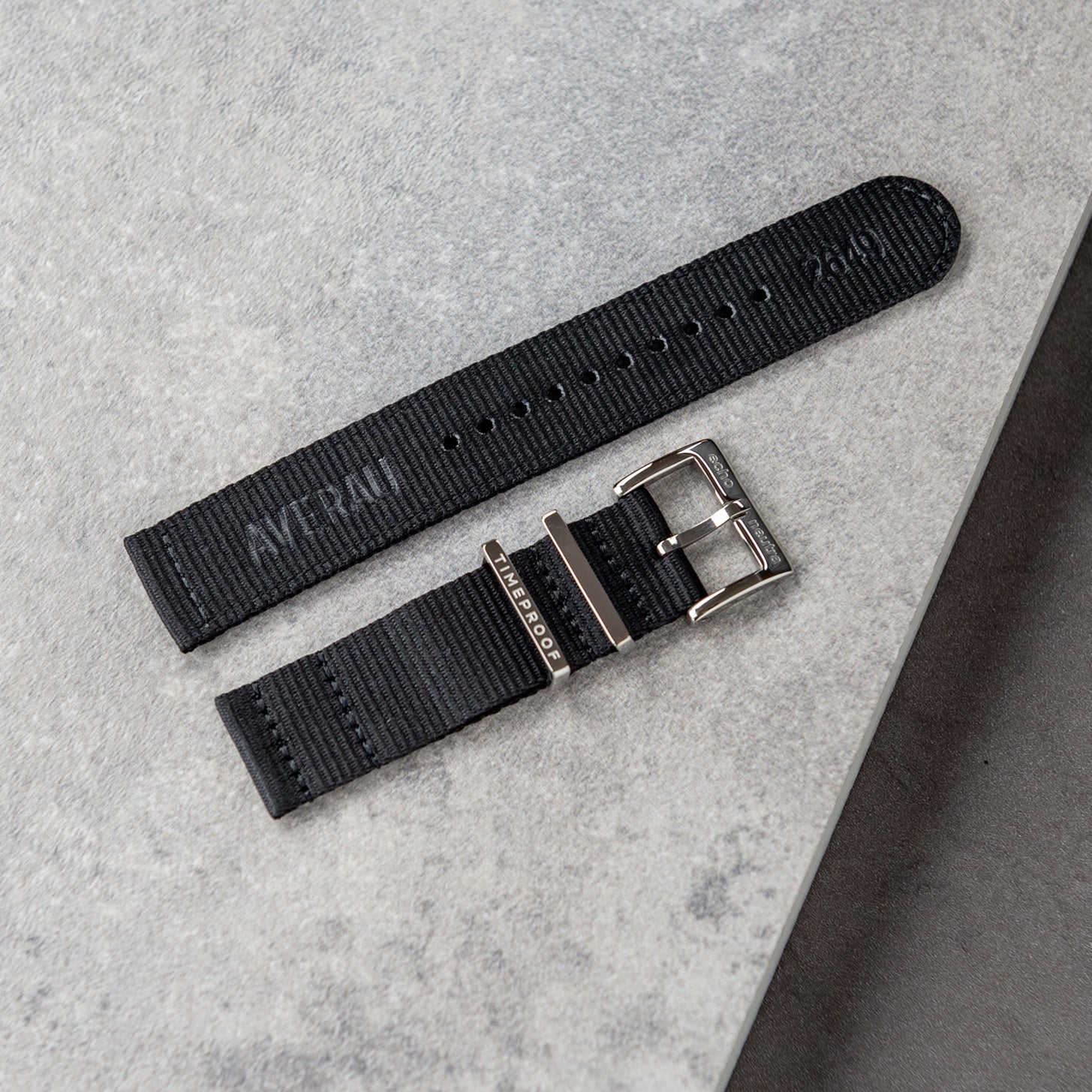 Black technical nylon strap – echo/neutra